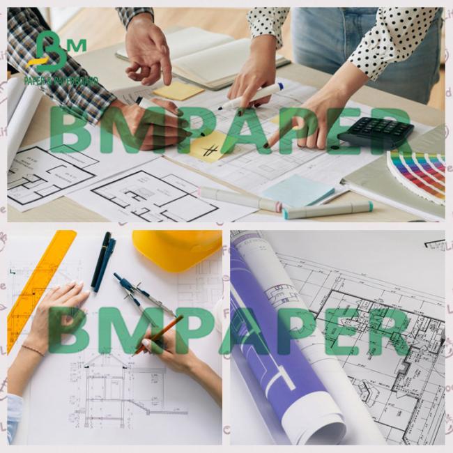 20LB Single Sided Blue CAD Plotter Drawing Paper For Everyday Use 20LB Single Sided Blue CAD Plotter Drawing Paper For Everyday Use