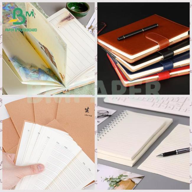 60lb 80lb Text Book Printing Cream UWF Uncoated Offset Paper Roll