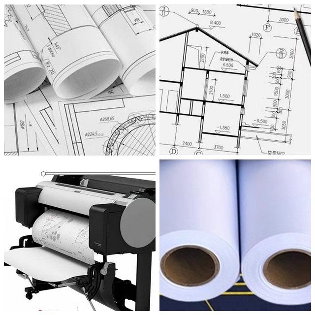 108gram 128gram 610mm 914mm Inkjet Printing Coated CAD Plotter Paper Roll For Engineering Drawings 108gram 128gram 610mm 914mm Inkjet Printing Coated CAD Plotter Paper Roll For Engineering Drawings
