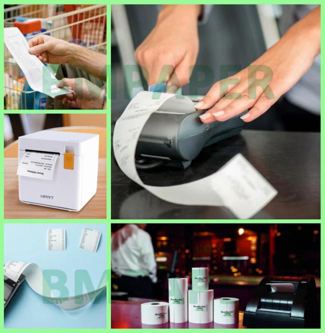 48gsm 55gsm Thermal Paper Roll For POS Printer 480mm x 12000m Heat Resistant