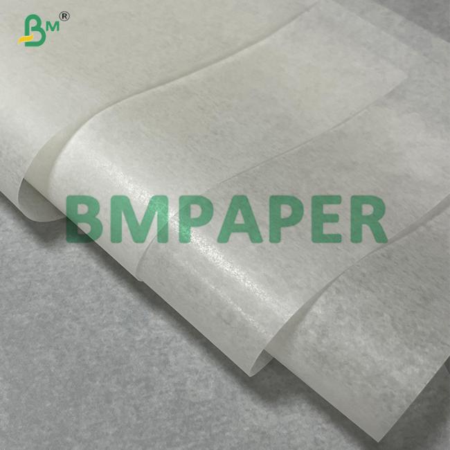 Close-up view of onionskin tortilla wrapping separator paper
