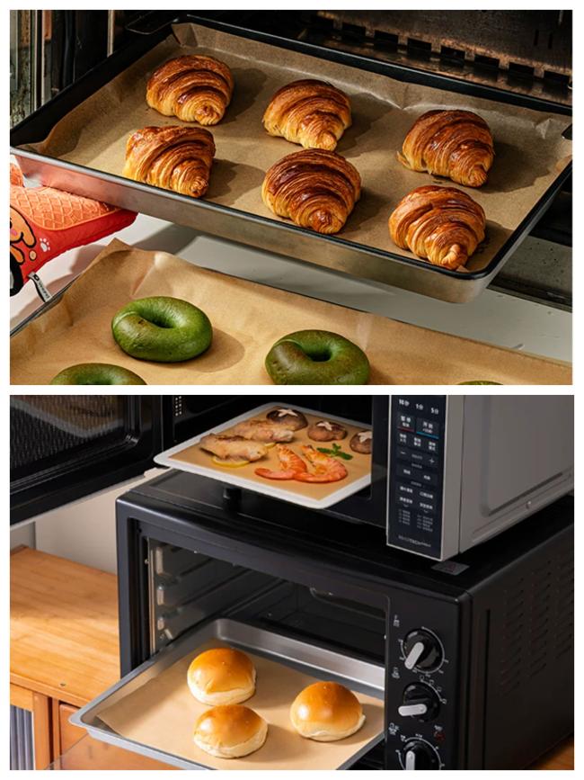 45g 50g foodgrade brown double sided silicone paper for baking, 8.5 x 11 inch sheet