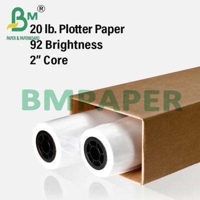 China 24 " x 150ft 2 " Core 20lb Plotting Paper para desenho CAD 5 rolos / caixa à venda