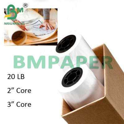 China 24 " x 150ft 2 " Core 20lb Plotting Paper para desenho CAD 5 rolos / caixa à venda