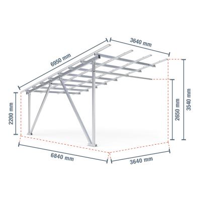 Aluminum Solar Panel Carport Set Up Your Rooftop and Car System with 25-Year