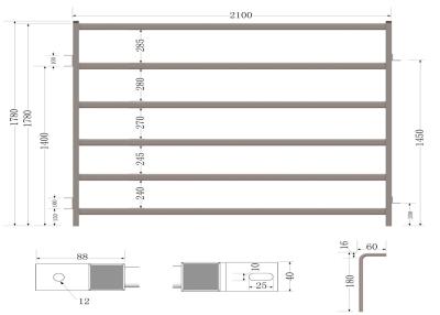 중국 튼튼한 가축 패널, 가축 문, 타원형 가로장 야드 장비 1.2-2.5mm 간격 판매용