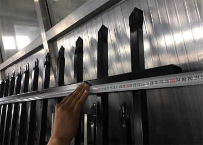 Κίνα Black powder coated spear top steel picket security fence προς πώληση