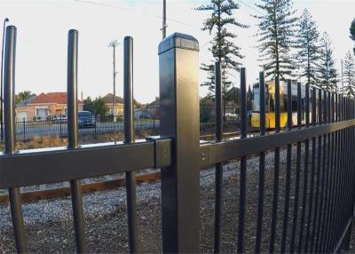 Κίνα Black Industrial Garrison Steel Picket Fencing / Garrison Steel Picket Fencing προς πώληση