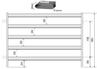 중국 1.8mx2.1m oval cattle yard fencing 판매용