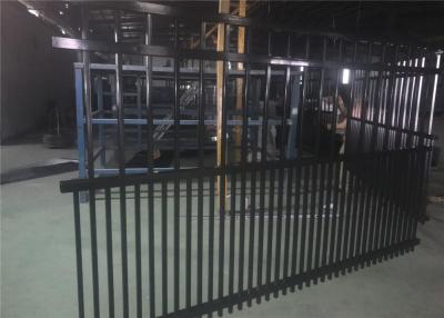 Κίνα 1800mm x 2400mm Garrison Fencing 2100mmx2400mm Panels Stain Black Interpon Powder Rail 40mm and 50mm Upright 25mm προς πώληση
