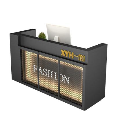 China Recepção em metal preto LED Caixa de caixa industrial para lojas de varejo à venda