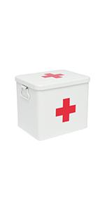 white metal storage box