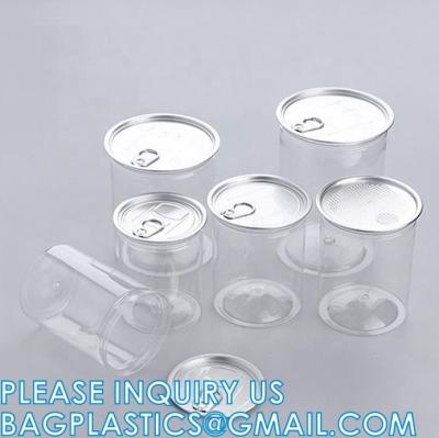 중국 Multi Sizing 180ml To 2500ml Plastic Pop Top Cans For Food With Easy Open Lids Pet Jar, Ring Pull Top Can 판매용