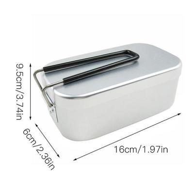 중국 Mess Tin Camping Bento Box Military Camping Cookware Kit Lunch Container Steaming Rack Set with Storage Bag Picnic 판매용