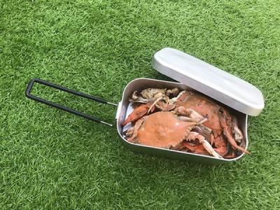 중국 Mess Tin Camping Bento Box Military Camping Cookware Kit Lunch Container Steaming Rack Set with Storage Bag Picnic 판매용