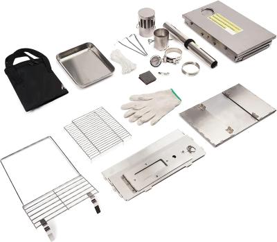 중국 Titanium Tent Wood Stove Oven Folding Portable Log Winter Camping Foldable Ultra Light Hiking Cooking Bbq Chimney 판매용