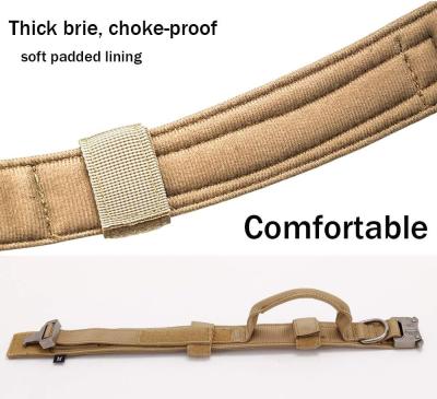 중국 Tactical Dog Collar Military Dog Collar Nylon Dog Collar Heavy Duty Metal Buckle with Handle for Dog Training 판매용