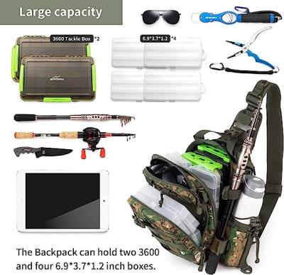 중국 Fishing Backpack With Rod Holder Fishing Tackle Bag Fishing Gear Bag, Outdoor Camouflage Tactical Bag Fishing Bag 판매용