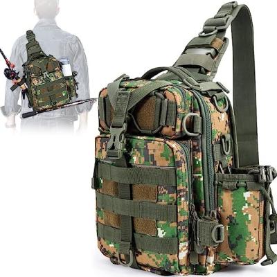 중국 Fishing Backpack With Rod Holder Fishing Tackle Bag Fishing Gear Bag, Outdoor Camouflage Tactical Bag Fishing Bag 판매용