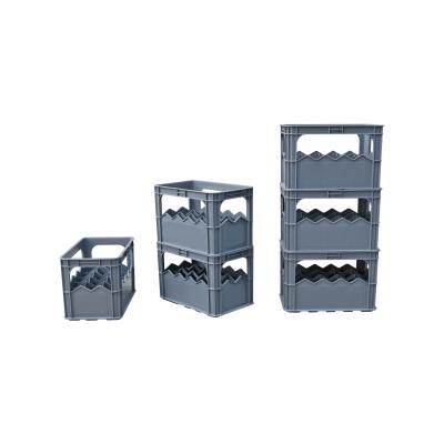 China Plastic Beer Bottle Crate 15 Bottles Wholesale Stackable Turnover Storage Plastic Beer Crates 12/15/20/24/40 Bottles Green/Black/Blue/Red Mesh Style for sale