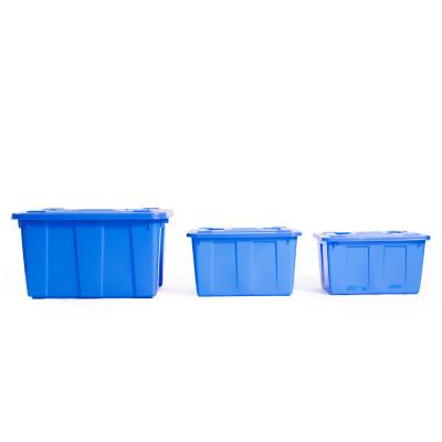 China 90l 120l 160l 200l 300l 400l Rectangular Nesting Poly Water Storage Tank Lightweight Injection Molded Plastic Express Storage Boxes Low Price Crates for Warehousing for sale