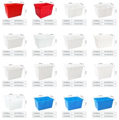 China 90l 120l 160l 200l 300l 400l Rectangular Nesting Poly Water Storage Tank Lightweight Injection Molded Plastic Express Storage Boxes Low Price Crates for Warehousing for sale