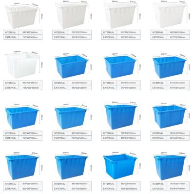 China 90l 120l 160l 200l 300l 400l Rectangular Nesting Poly Water Storage Tank Lightweight Injection Molded Plastic Express Storage Boxes Low Price Crates for Warehousing for sale