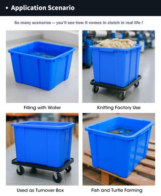 China 90l 120l 160l 200l 300l 400l Rectangular Nesting Poly Water Storage Tank Lightweight Injection Molded Plastic Express Storage Boxes Low Price Crates for Warehousing for sale