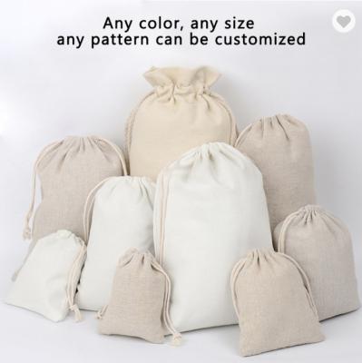 China Personalized Colorful Small Muslin Cotton Fabric Bag Drawstring Pouch Wholesale Sublimation Cotton Tote Bags With Custom Printed Logo Shopper Bag Reusable Zipper Canvas Shopping Bags for sale