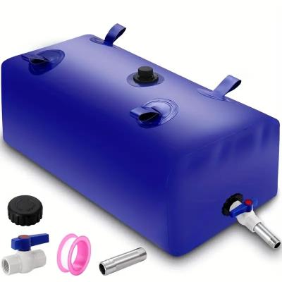 China Large Capacity Portable Water Tank Containers, Bladder Tank For Drought Resistance, Fire Prevention, Emergency Water, Agricultural Irrigation Outdoor (110L/29Gal, Blue) for sale