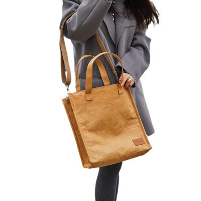 China sustainable recycled shopper tote Tyvek Paper Tote Bags Custom Eco-Friendly Simple Vintage Reusable Tyvek Paper Tote Bag Dupont Tyvek Shopping Bag for sale