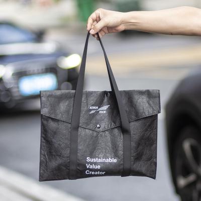 China Washable Tyvek Kraft Paper Shopping Bag Print On Demand High Quality Products Accept Customization Dupont Paper Tote Bag Unique Design Suit Your Preferences for sale