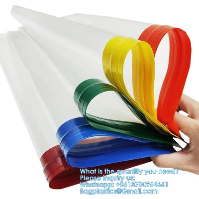 China Zipper Pouch Bags, Clear Waterproof Document Bag, Assorted Color File Pockets, Large Capacity Plastic File Jackets, Multipurpose For Travel School Office And Home for sale