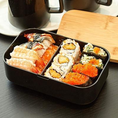 Single Tier Eco Custom Laser Plastic Bamboo Lunch Box with Bamboo Lid
