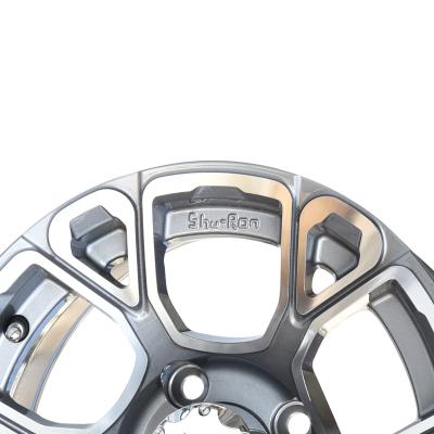 Chine Le golf transportent en charrette 12 pouces usinés/roues en aluminium de Gunmetal comprenant le modèle de boulon des chapeaux 4x4 (101.6mm) de centre à vendre