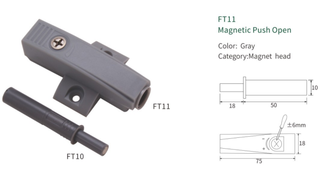 NISKO Magnetic Latch Push Open Cupboard Door Damper factory