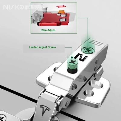 China Two Way Locking Cabinet Door Hinge Free Stop Clip On Soft Closing AH01-A for sale