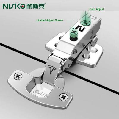 China Two Way Locking Cabinet Door Hinge Free Stop Clip On Soft Closing AH01-A for sale