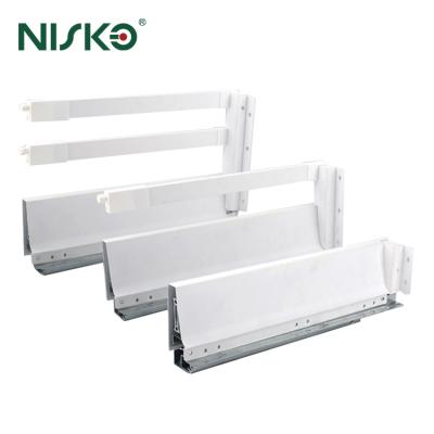 Cina Guida per cassetto tandem box slim a chiusura rallentata per mobile cucina con doppia barra tonda in vendita