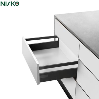 Cina Slide Cabinet Soft Closing Slim Tandem Box Drawer con bastone quadrato singolo in vendita