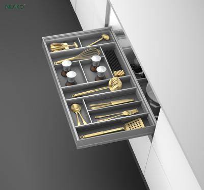 China Pull-out Modular Cutlery Tray Storage Basket Flatware Tray Drawer Kitchen Accessories for sale