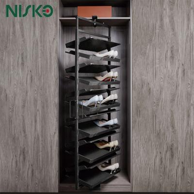 China 360 Degree Rotating Shoes Rack 12 Tier Storage Unit - 700×360mm Footprint, Holds 24 Pairs for sale