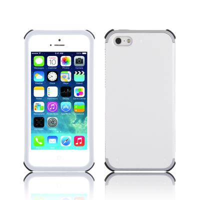 Cina Copertura protettiva bianca ultra sottile di caso del telefono cellulare del silicone & della plastica per Iphone5 in vendita