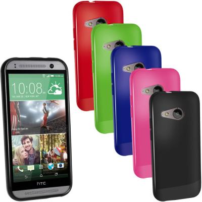 Cina Cassa lucida verde su misura del telefono cellulare del gel HTC di TPU per HTC uno mini 2 in vendita