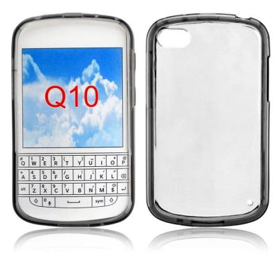 Cina Le casse trasparenti di Blackberry Q10 del telefono cellulare del paraurti di TPU appoggiano la copertina rigida in vendita