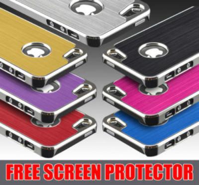 Cina Cassa 5/5s/copertura protettive di alluminio spazzolate di Iphone con il logo su misura in vendita