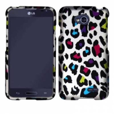 China Tampas matte plásticas duras do telefone móvel do leopardo de Raimbow para LG Optimus L70 à venda