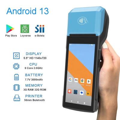 China NFC All In One POS Terminal Wireless With High Speed 58mm Thermal Printer for sale