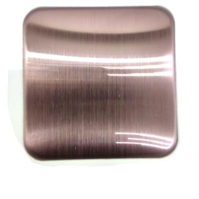 China 0.2mm  Hairline Rose Gold Colored Stainless Steel Sheet For High Class Restaurants  Hotel for sale