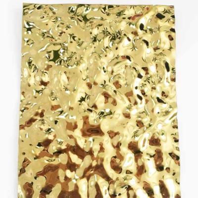 China Colored different sizes stainless steel sheet mirror gold color for wall for sale
